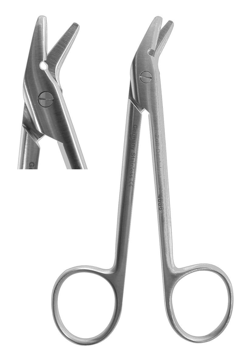 Scissors, Wire-Cutting Notched Angled 12.5cm (Z-4636) – Zoll Dental